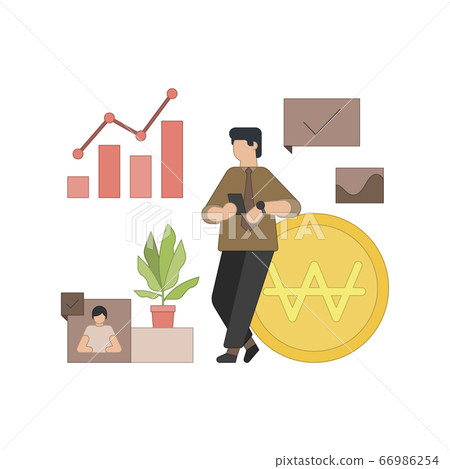Daily life and work concept flat design... - Stock Illustration ...