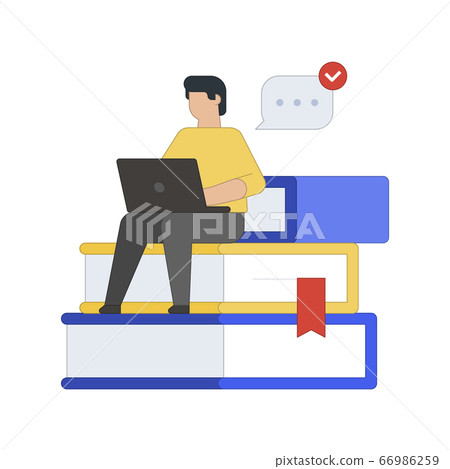 Daily life and work concept flat design... - Stock Illustration ...
