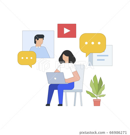 Daily life and work concept flat design... - Stock Illustration ...