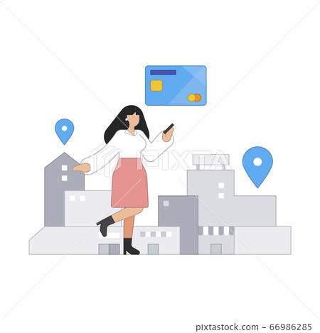 Daily life and work concept flat design... - Stock Illustration ...