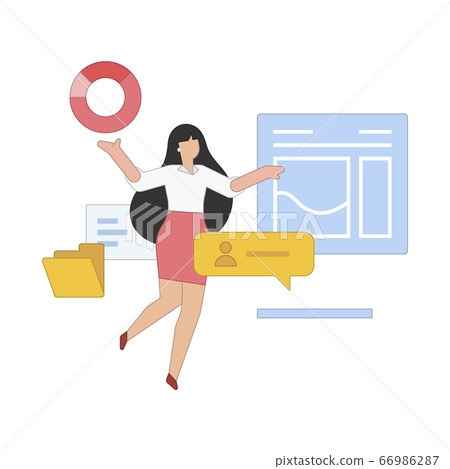 Daily life and work concept flat design... - Stock Illustration ...