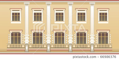 exterior wall window pattern vectir - Stock Illustration [66986376] - PIXTA