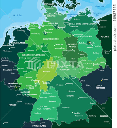 Color map of Germany - Stock Illustration [66987535] - PIXTA