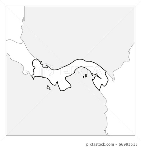 Outline Of Panama Map