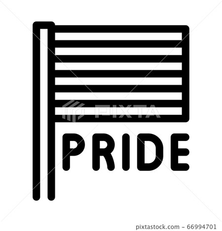 lgbt flag icon vector outline illustration - Stock Illustration ...