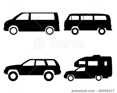 Cars collection icons set on white background - Stock Illustration ...