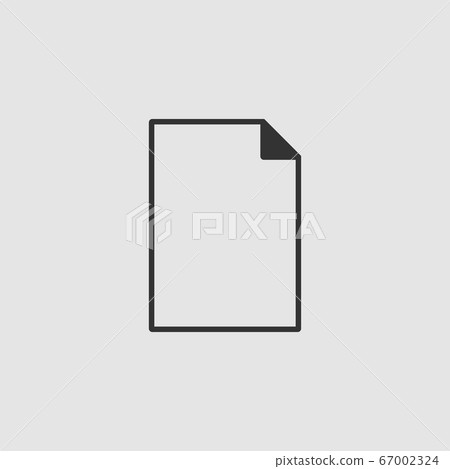 Blank sheet of paper icon flat - Stock Illustration [67002324] - PIXTA