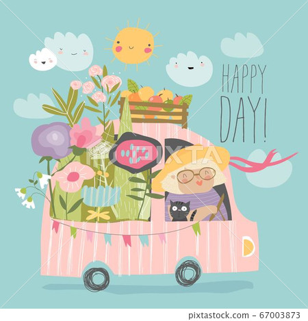 Animated Clip Art Of Driving Grandma