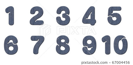 Illustration number denim pattern AR 1-10 - Stock Illustration ...
