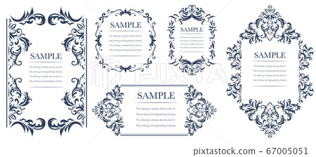 Baroque decoration elegant vintage frame... - Stock Illustration ...