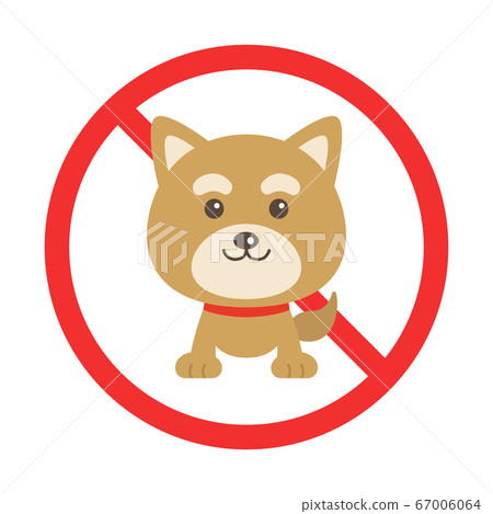 Illustration of pet ban mark - Stock Illustration [67006064] - PIXTA