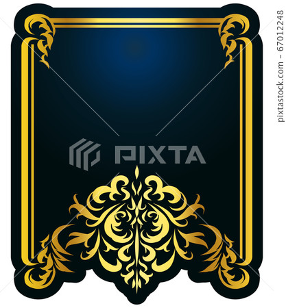 Baroque decorative elegant vintage frame - Stock Illustration [67012248 ...