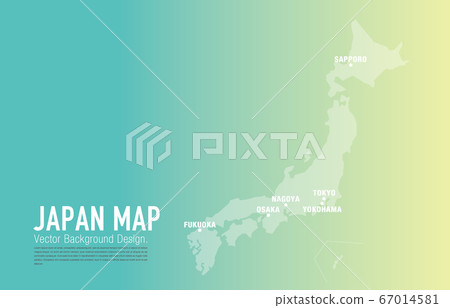 Gradient Japan map - Stock Illustration [67014581] - PIXTA
