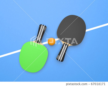 Green and black table tennis rackets with ball.... - Stock Illustration ...