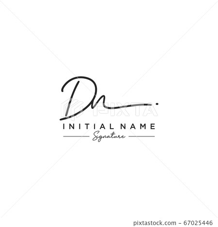 Letter DN Signature Logo Template Vector - Stock Illustration [67025446 ...