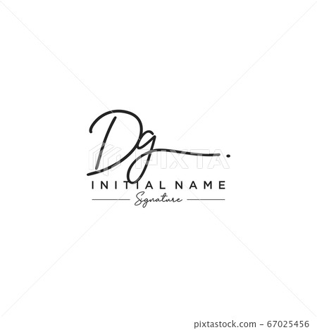 Letter DG Signature Logo Template Vector - Stock Illustration [67025456 ...
