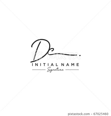 Letter DC Signature Logo Template Vector - Stock Illustration [67025460 ...
