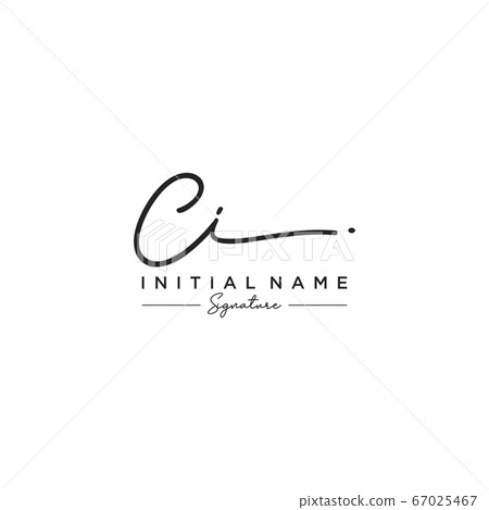Letter CI Signature Logo Template Vector - Stock Illustration [67025467 ...