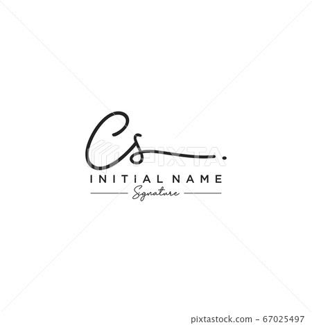 Letter CS Signature Logo Template Vector - Stock Illustration [67025497 ...