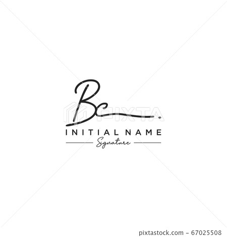 Letter BC Signature Logo Template Vector - Stock Illustration [67025508 ...
