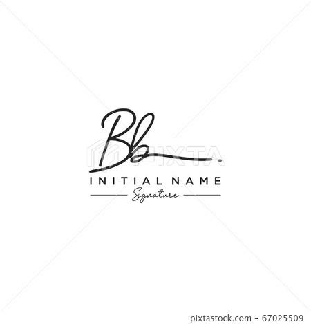 Letter BB Signature Logo Template Vector - Stock Illustration [67025509 ...
