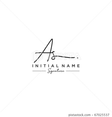 Letter AS Signature Logo Template Vector - Stock Illustration [67025537 ...