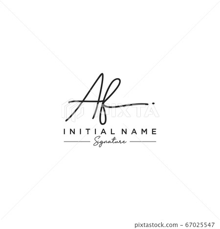 Letter AF Signature Logo Template Vector - Stock Illustration [67025547 ...
