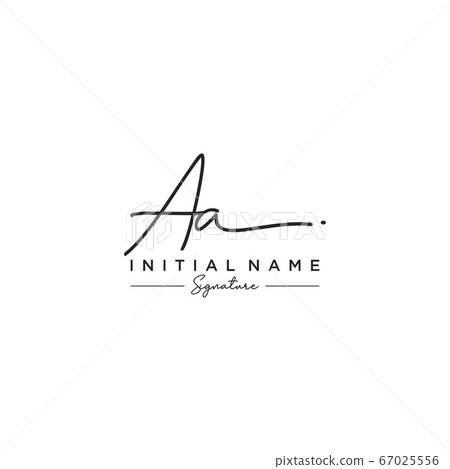 Letter AA Signature Logo Template Vector - Stock Illustration [67025556 ...
