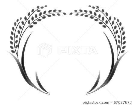 Ink painting style rice - Stock Illustration [67027673] - PIXTA