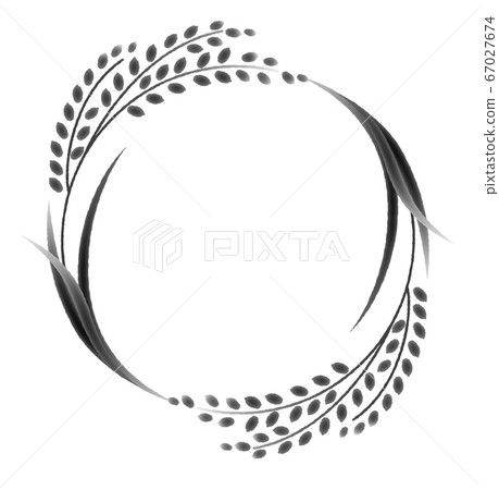 Ink painting style rice - Stock Illustration [67027674] - PIXTA