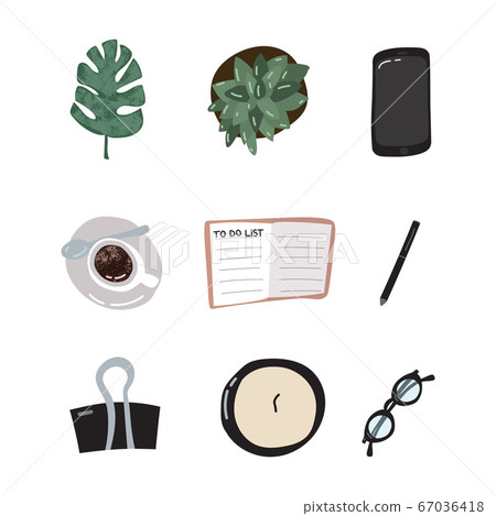 Cartoon To Do List or Planning Concept Set. Vector - Stock Illustration ...
