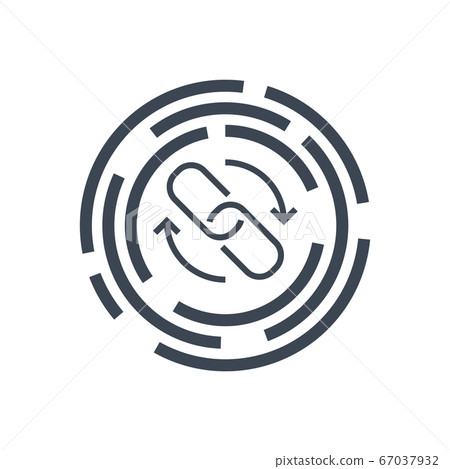 Backlinks Line Vector Glyph Icon - Stock Illustration [67037932] - PIXTA