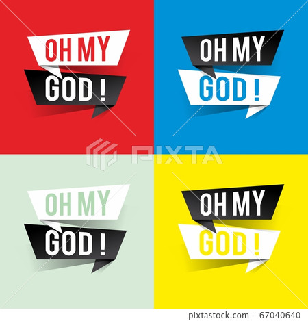 Modern design oh my god text on speech bubbles. - Stock Illustration ...