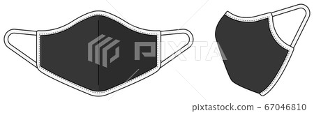 Mask template illustration (piping type) / new... - Stock Illustration ...