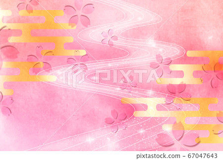 Sakura spring flower background - Stock Illustration [67047643] - PIXTA