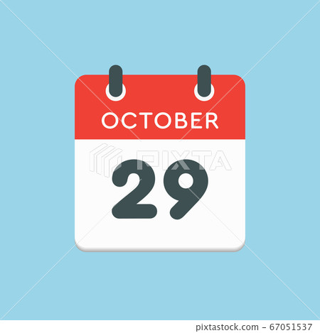 Calendar icon day 29 October, template icon date - Stock Illustration ...