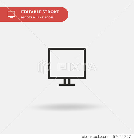Computer Simple vector icon. Illustration symbol - Stock Illustration ...
