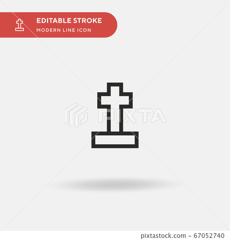 Cross Simple vector icon. Illustration symbol - Stock Illustration ...