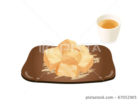 Warabi Mochi and Hojicha - Stock Illustration [67052905] - PIXTA