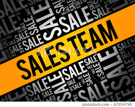Sales Team word cloud collage, business concept - Stock Illustration ...