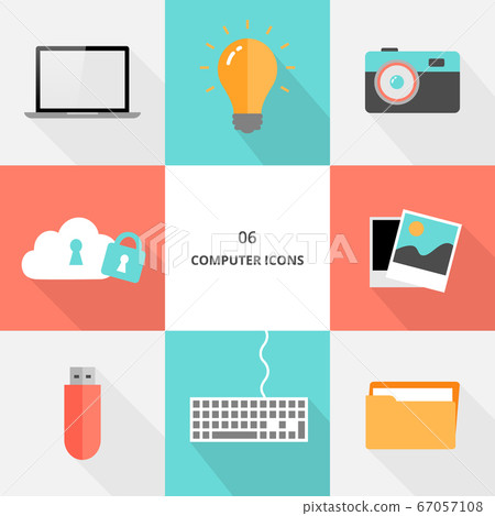 Set 06 - flat design computer icons - Stock Illustration [67057108] - PIXTA