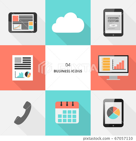 Set 04 - flat design business icons - Stock Illustration [67057110] - PIXTA