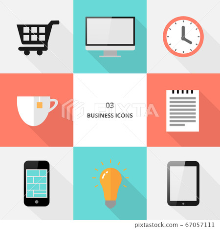 Set 03 - flat design business icons - Stock Illustration [67057111] - PIXTA