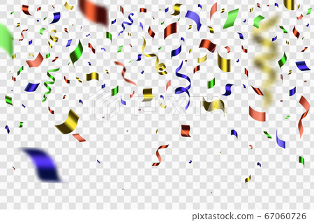 Colorful bright confetti - Stock Illustration [67060726] - PIXTA