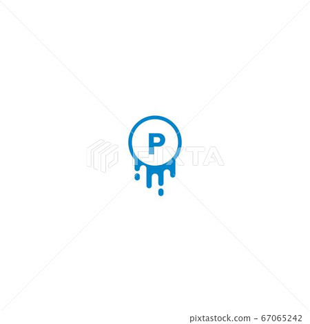 Letter P logotype in blue color design concept - Stock Illustration ...