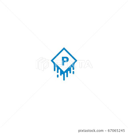 Letter P logotype in blue color design concept - Stock Illustration ...