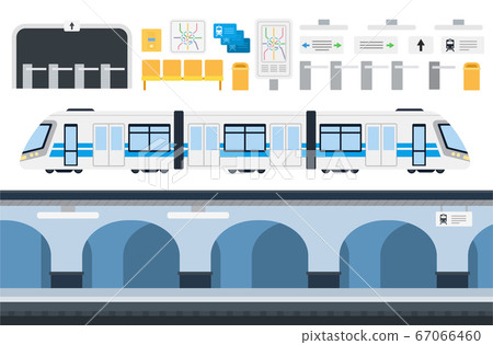 Set of City Metro icons flat vector - Stock Illustration [67066460] - PIXTA