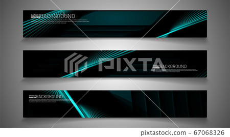 rectangular vector banner design with line blue... - Stock Illustration ...