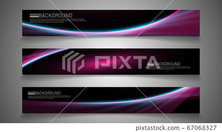 rectangular vector banner design with line... - Stock Illustration ...