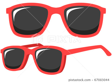 Red sunglasses - Stock Illustration [67083044] - PIXTA